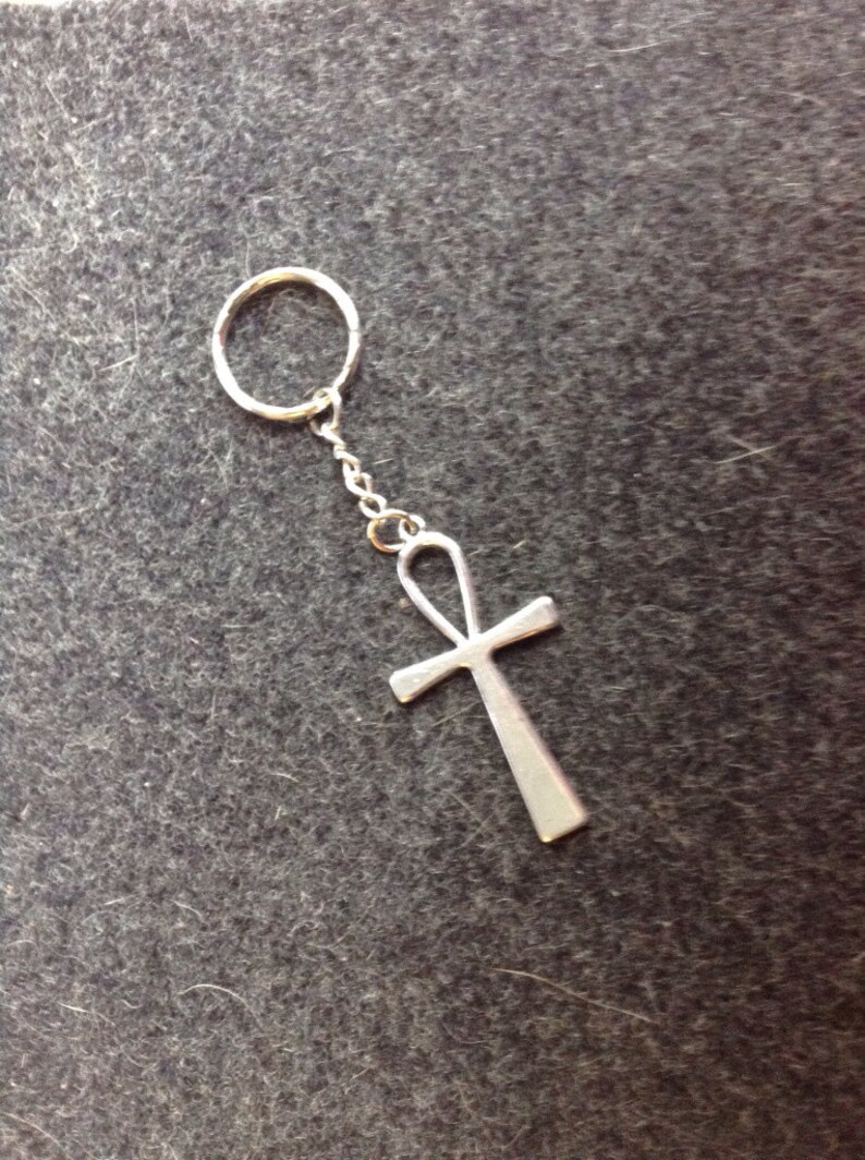 Ankh Keychain Silver Ankh Keychain - Etsy