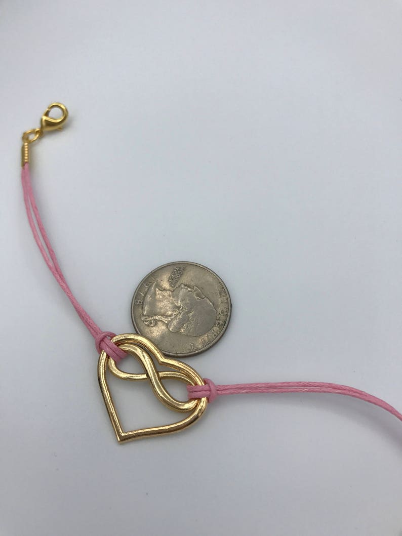 Heart and Infinity Symbol Bracelet String Bracelet | Etsy