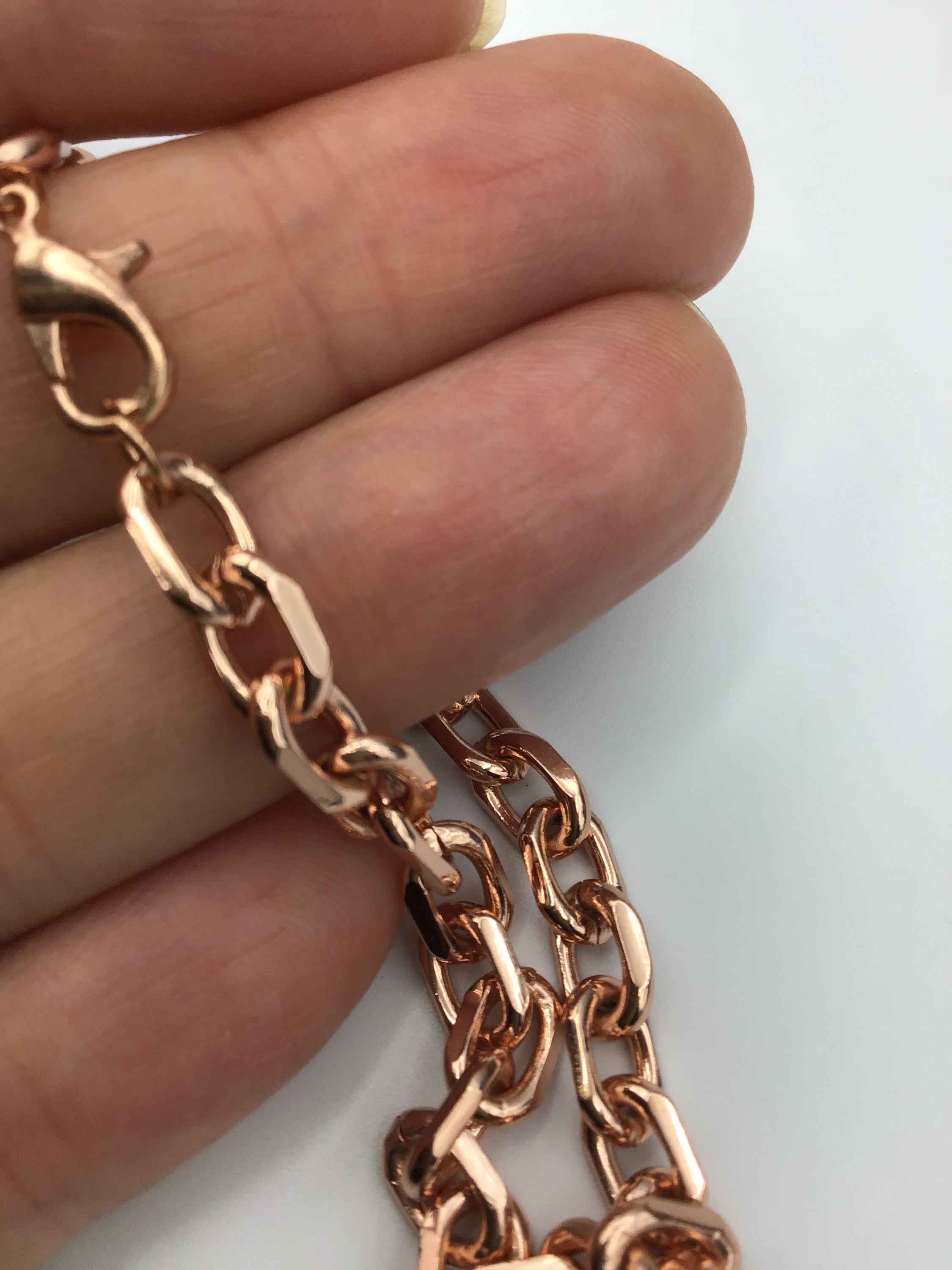 Rose gold chunky chain bracelet layering bracelet birthday | Etsy