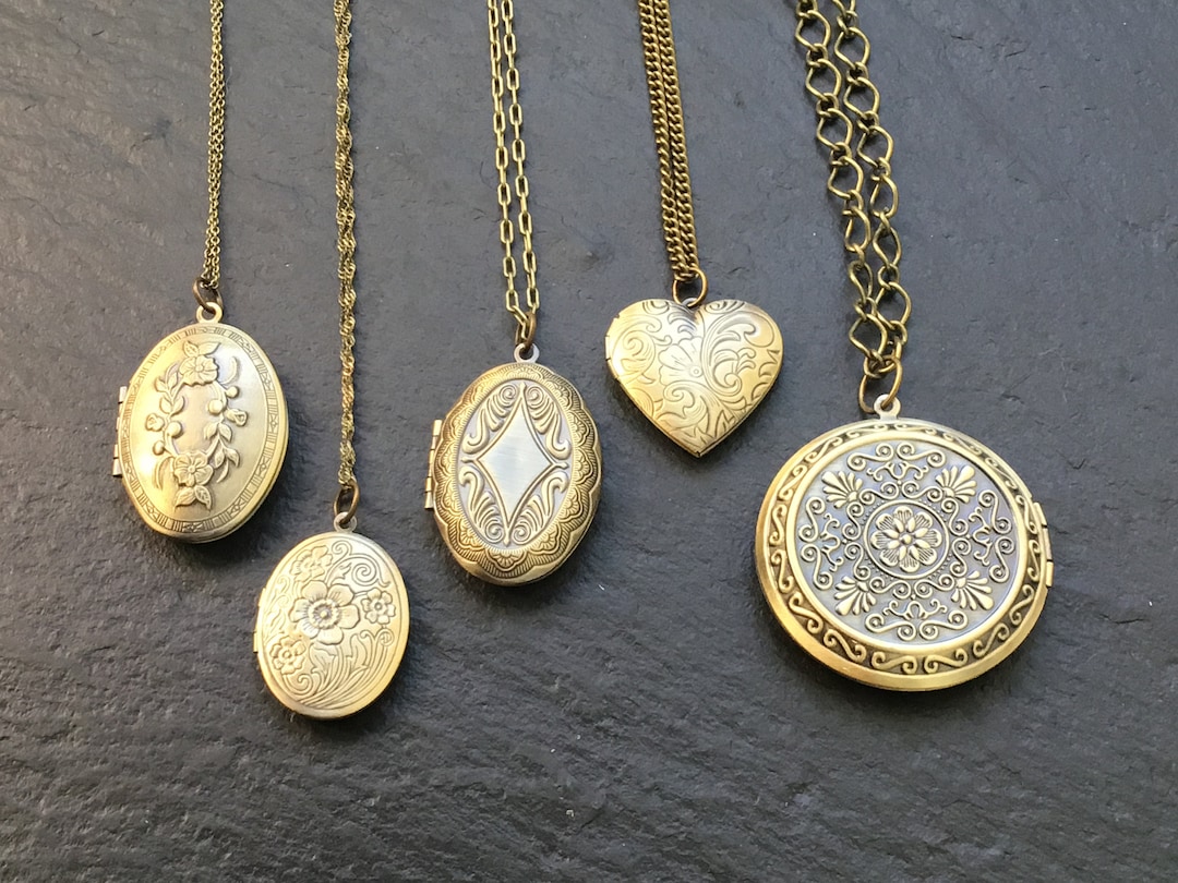 Bronze Locket, With Choose Your Chain, Great Gift Idea, Personalized ...