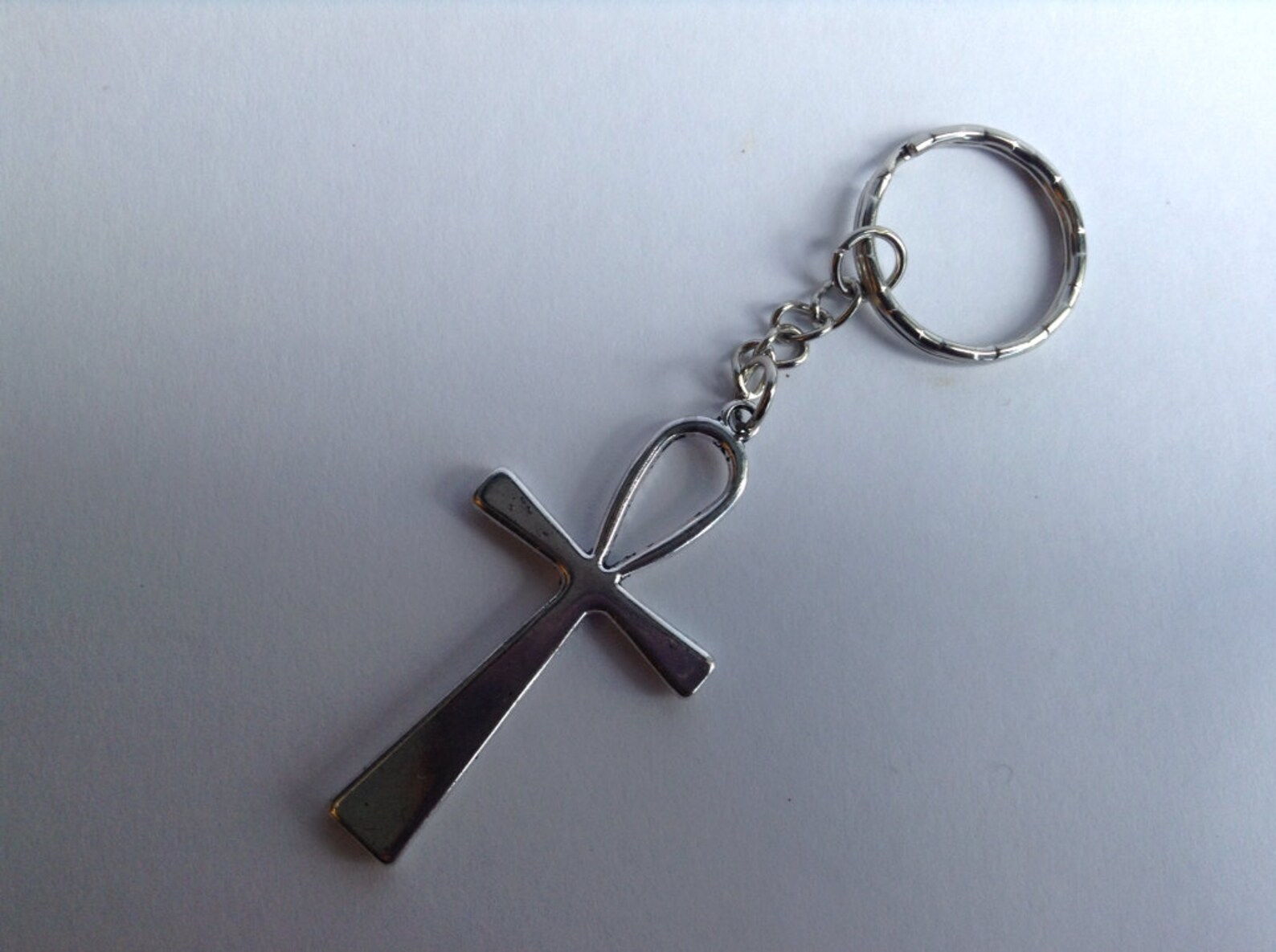 Ankh Keychain Silver Ankh Keychain - Etsy