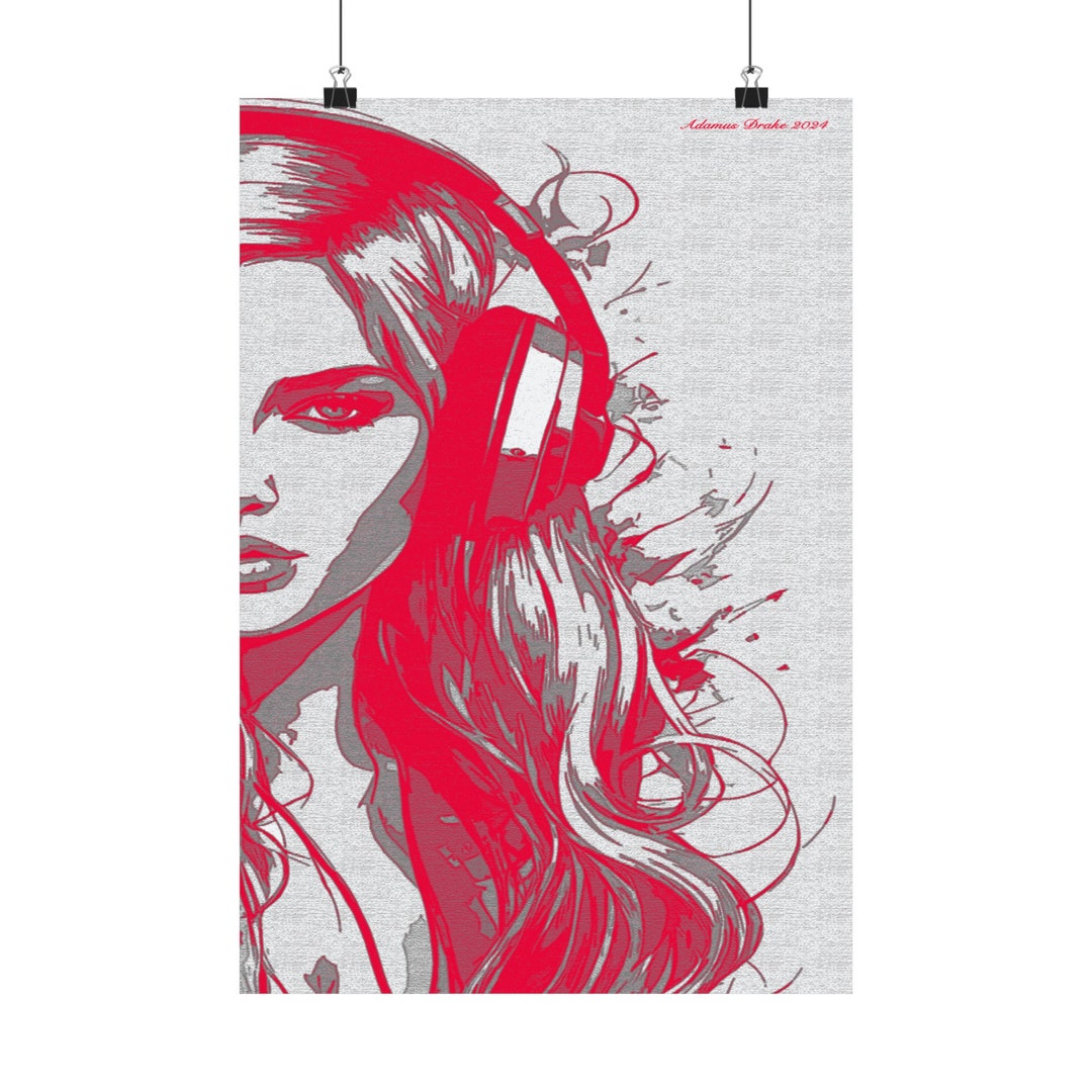 Candace in Red Poster Art Fantasy Art Modern Music - Etsy