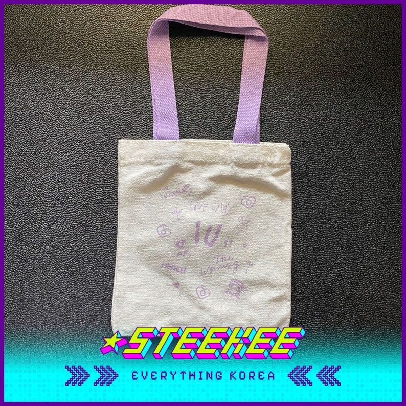 IU Merchandise Fan-made Canvas Tote Bag by Steekee Korea 1927 - Etsy