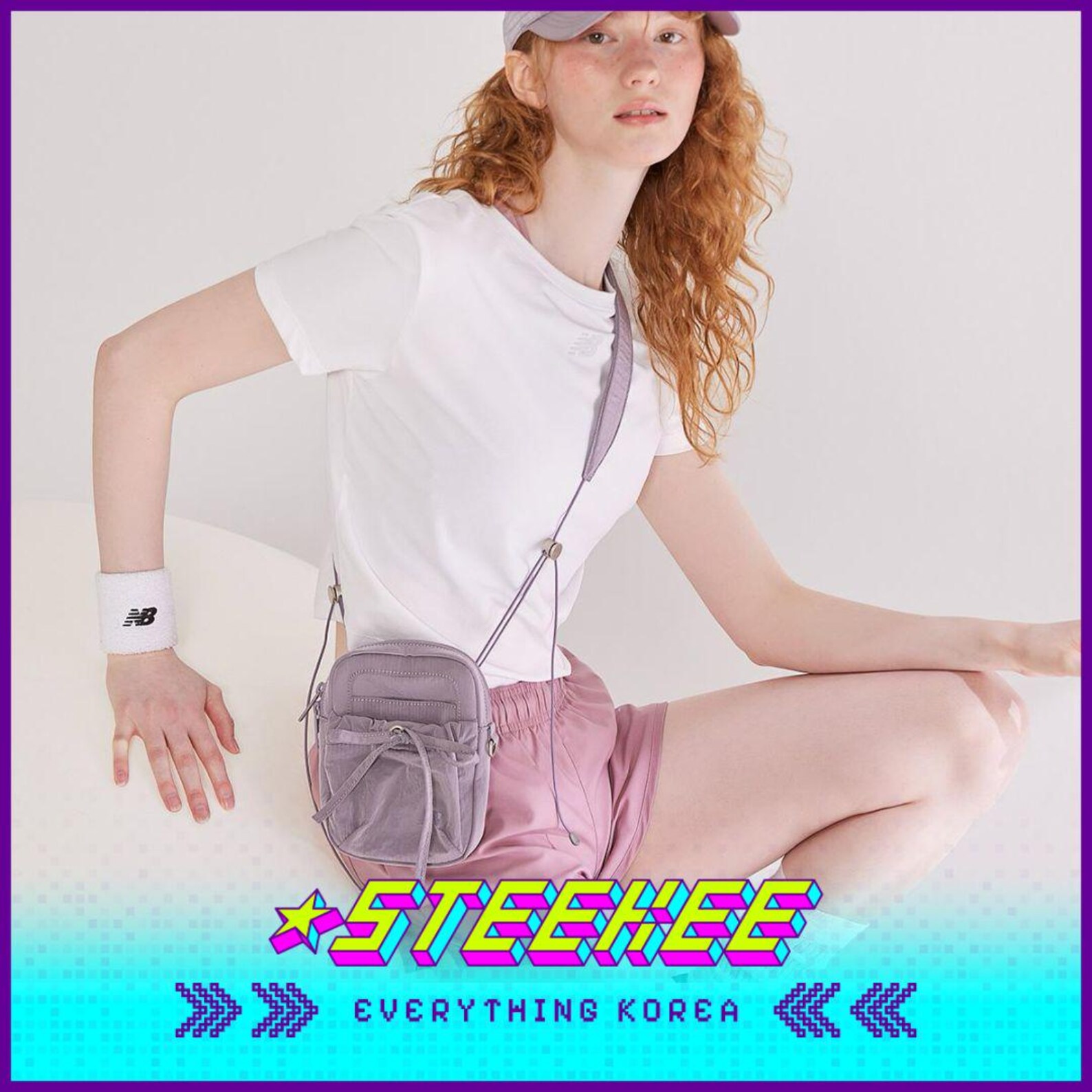 IU X New Balance Korea Glossy Ribbon Purple Collection Ball Cap ...