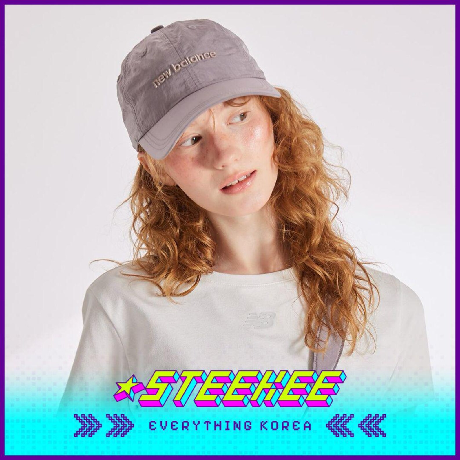 IU X New Balance Korea Glossy Ribbon Purple Collection Ball Cap ...