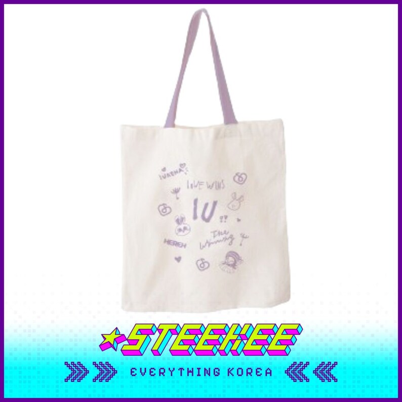 IU Merchandise Fan-made Canvas Tote Bag by Steekee Korea 1927 - Etsy