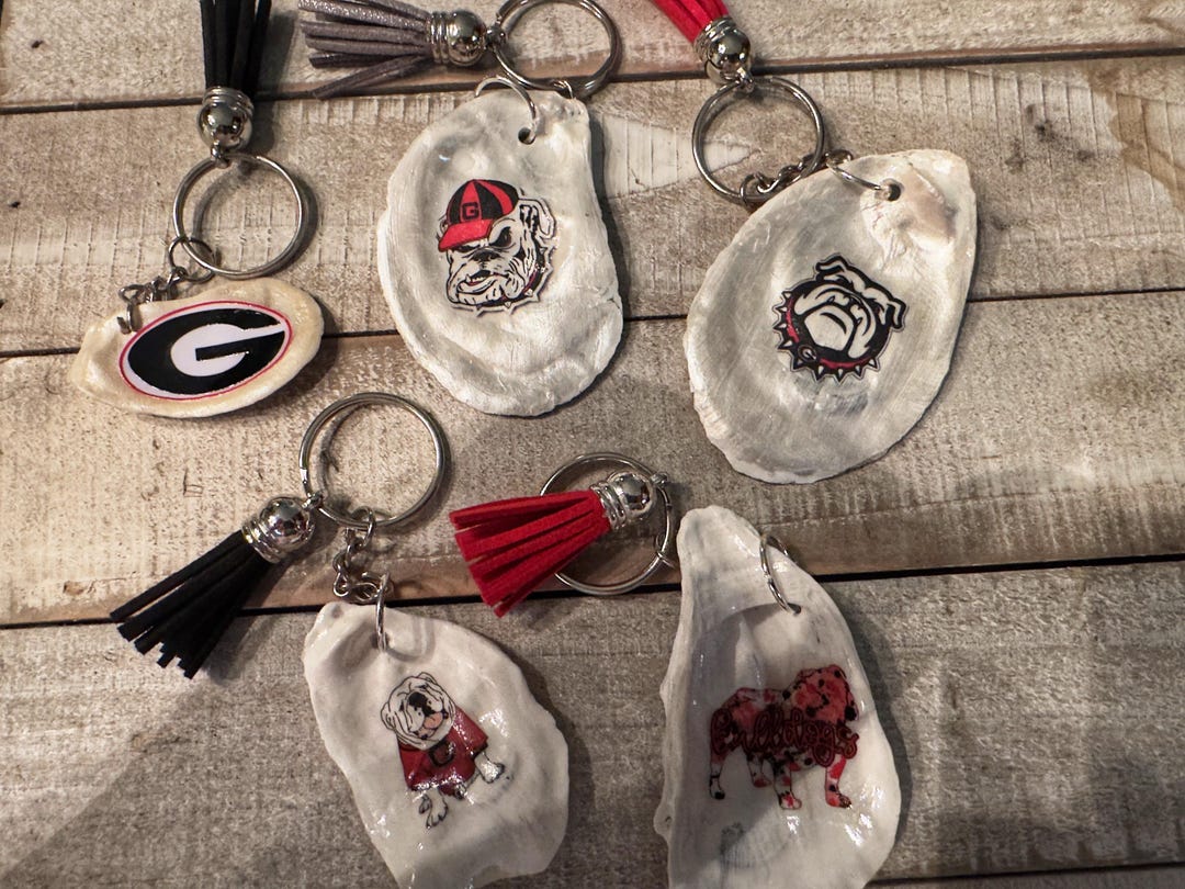 University of Georgia Inspired Oyster Keychains/uga Inspired Keychains ...