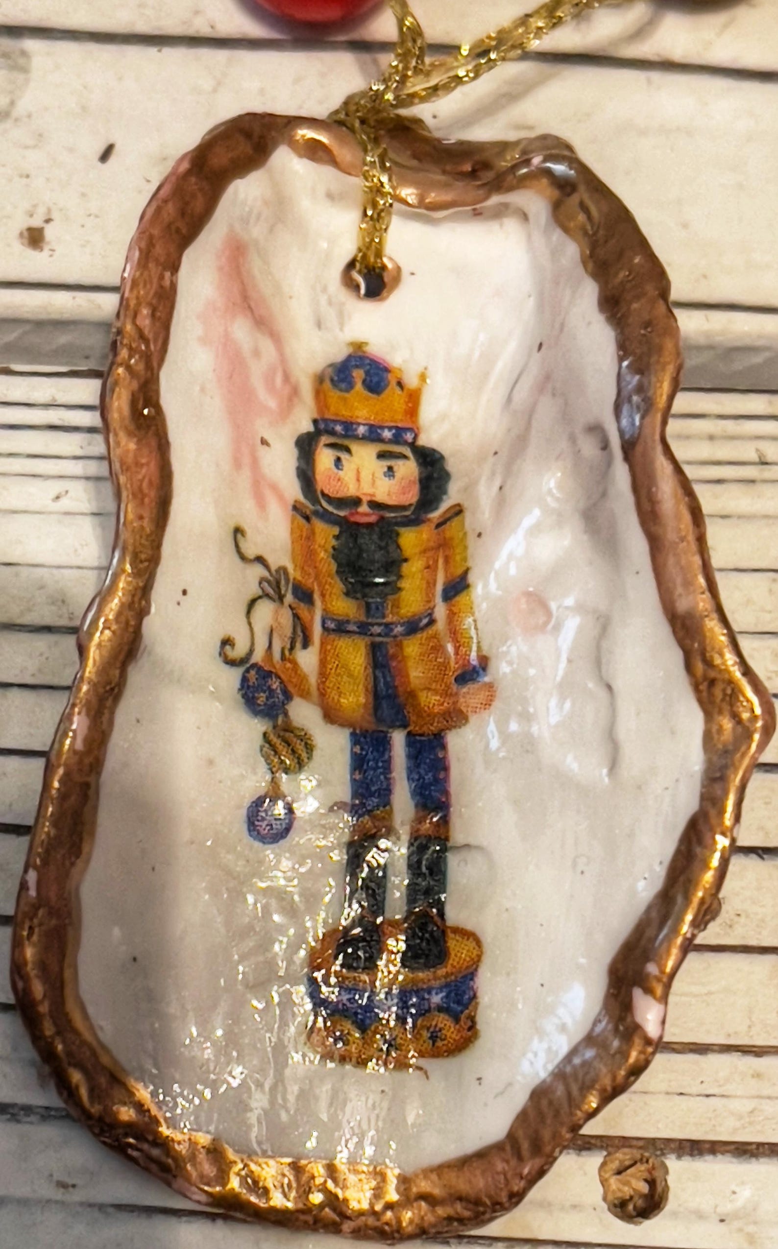 Nutcracker Oyster Ornaments Shells/ring Dishes/decoupaged Oyster Shells ...