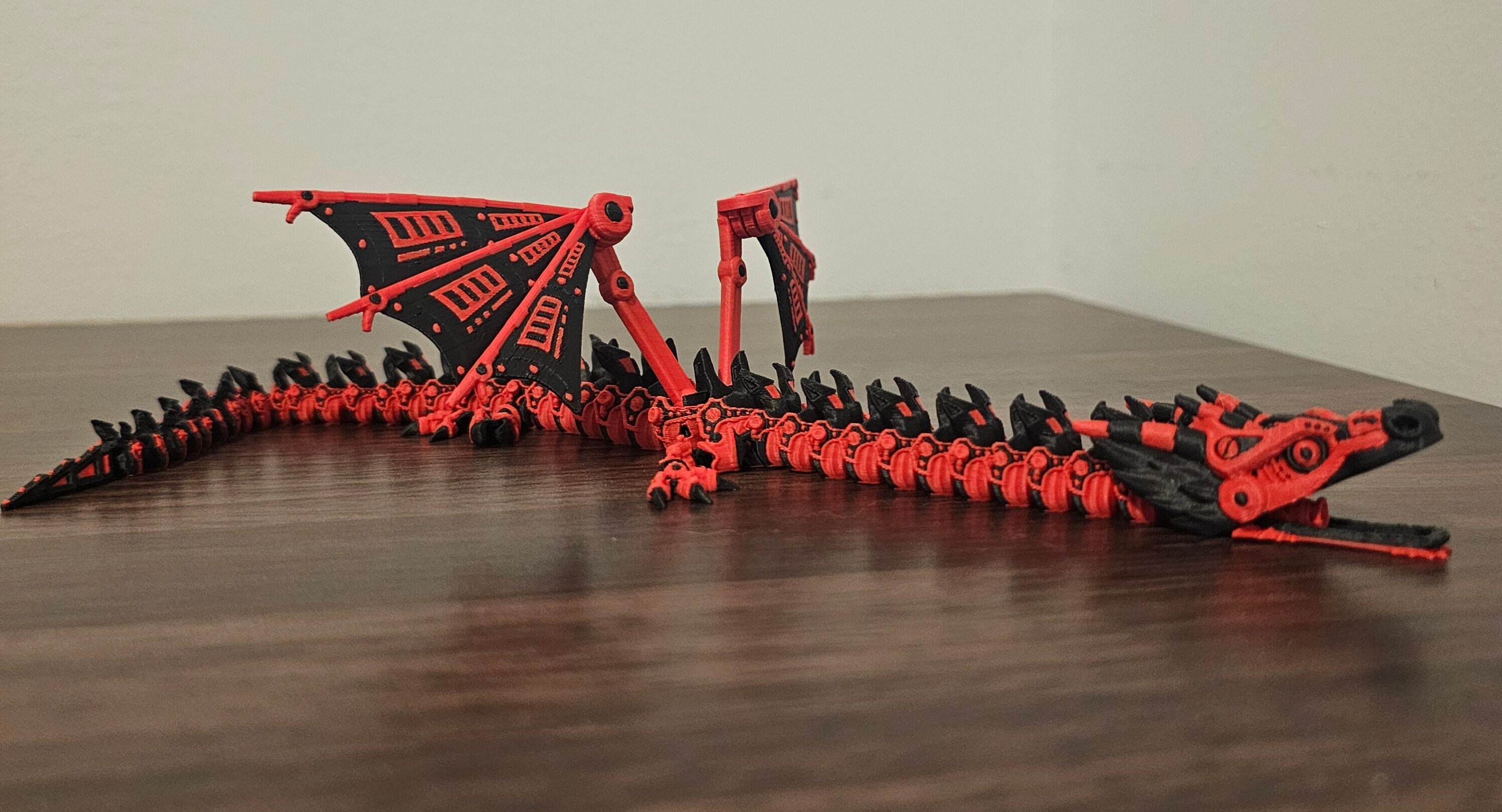 Flexi Tech Dragon 3D Dragon 3D Printed Dragon Office Toy Fidget Toy ...