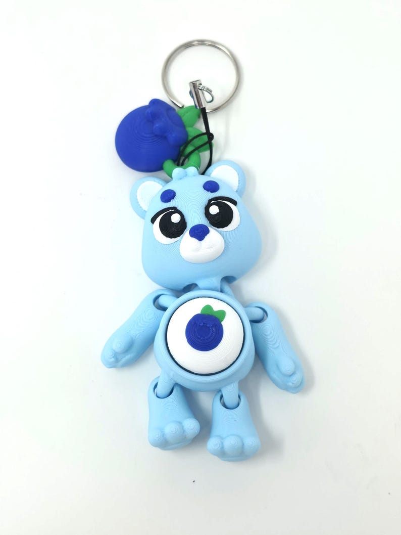 3D Printed Articulated Flexi Fidget Tummy Clicker Keychain - Etsy