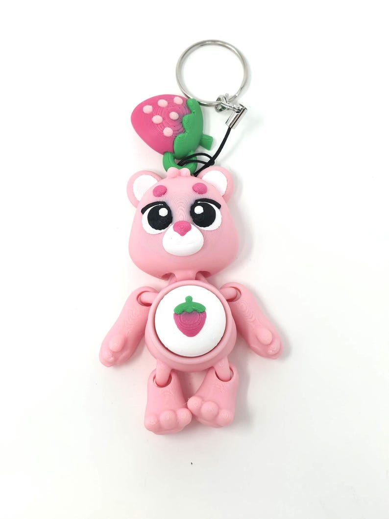 3D Printed Articulated Flexi Fidget Tummy Clicker Keychain - Etsy