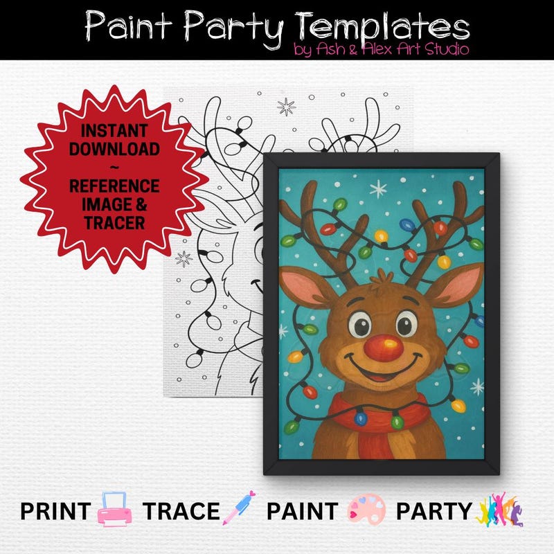 Reindeer Diy Paint Kit - Etsy