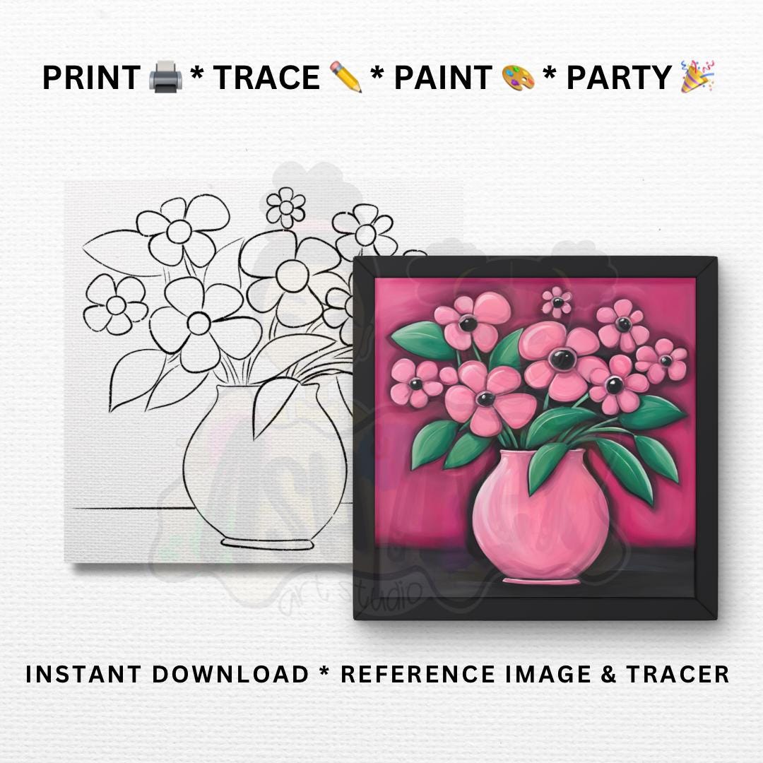 DIY Paint Party Templates | Printables for Paint Parties, Paint Kits ...