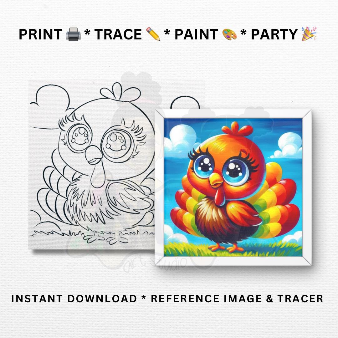 DIY Paint Party Templates | Printables for Paint Parties, Paint Kits ...