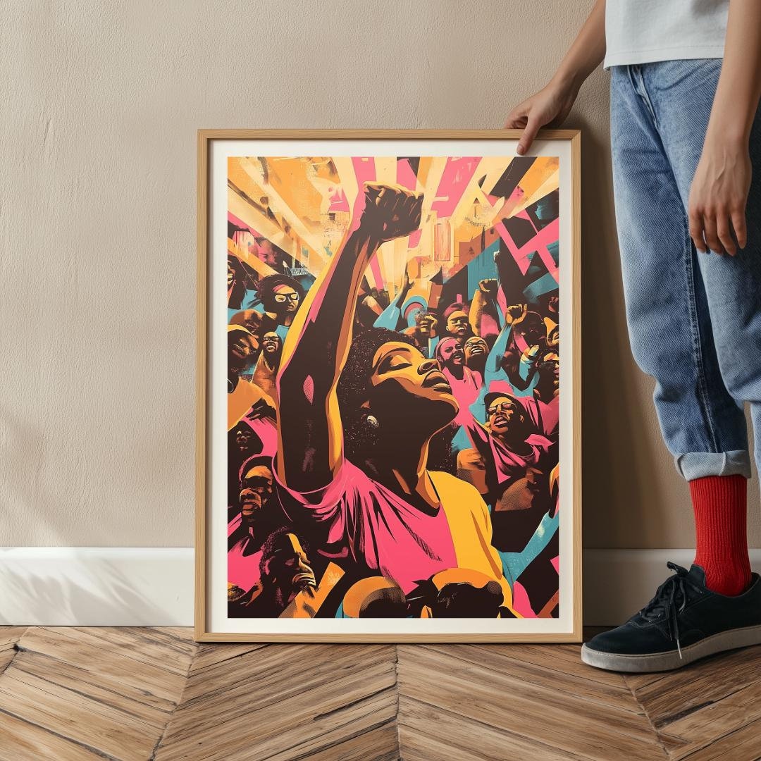 70s Art Prints, Vintage Black History Wall Art, Retro 70s Black Pride ...