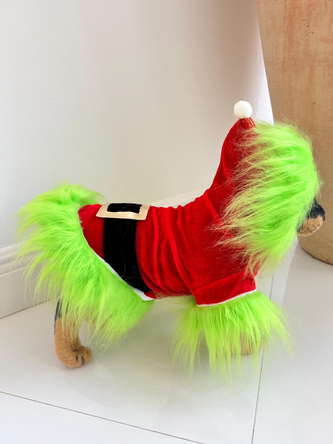 Festive Grinch-inspired Cape for Your Furry Friend, Fleece Dog Jacket ...