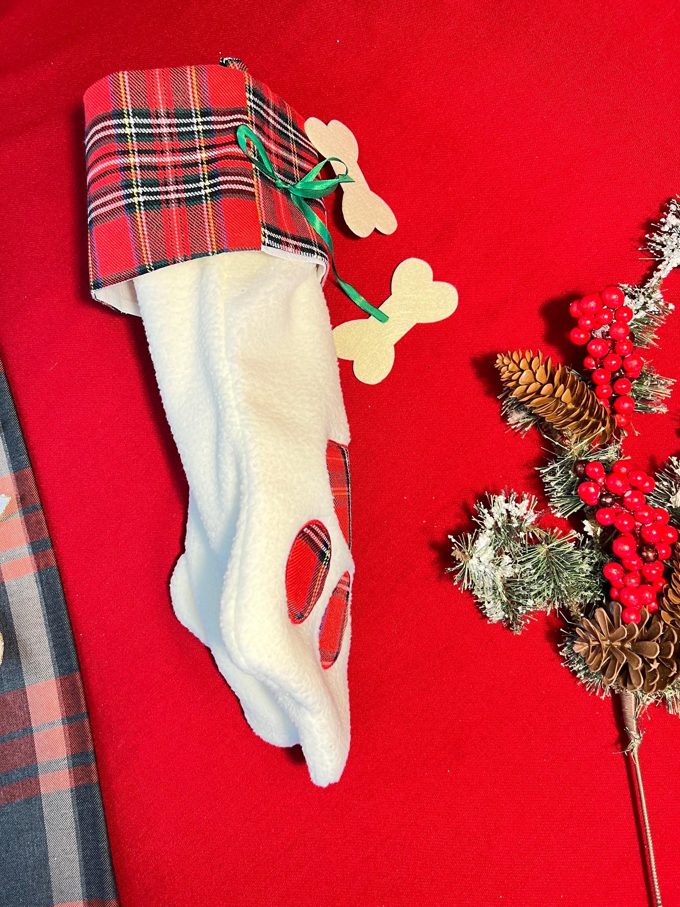 Custom Pet Stocking With Initial - Personalized Christmas Gift, Paw ...