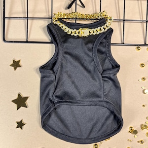 Dog Rapper Shirt, Hip Hop Dog Outfit, Funny Dog Clothes, Gold Chain Dog ...