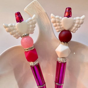 White Angel Wings Silicone Beaded Pens Angel Wing Pen - Etsy