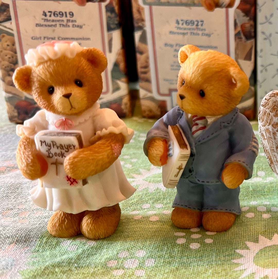 Vintage Enesco Cherished Teddies: First Communion Boy and Girl Avon ...