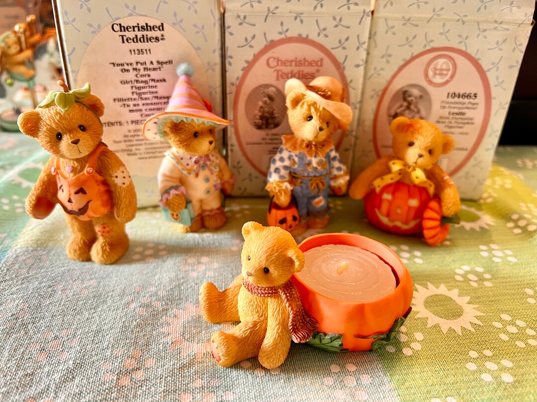 Halloween, Fall, Vintage Cherished Teddies, 1998-2003, in Boxes, W ...