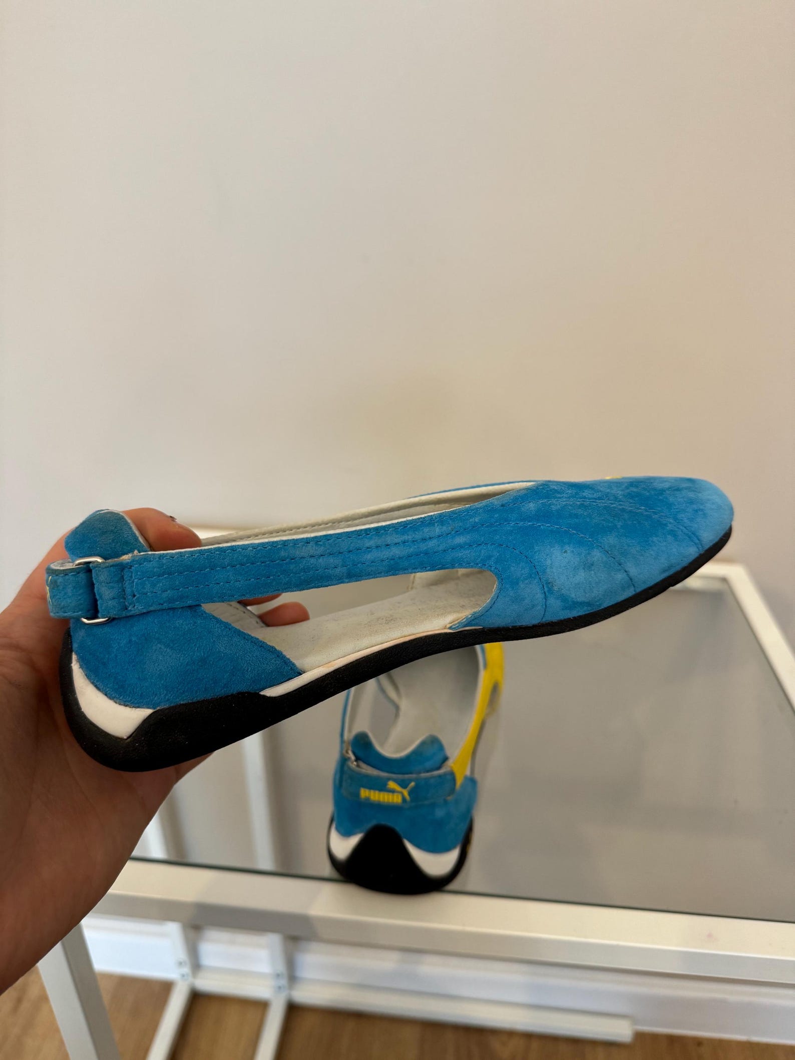 Puma Blue Yellow Speedcat Sandals Balerine Shoes Vintage 00s Y2k - Etsy