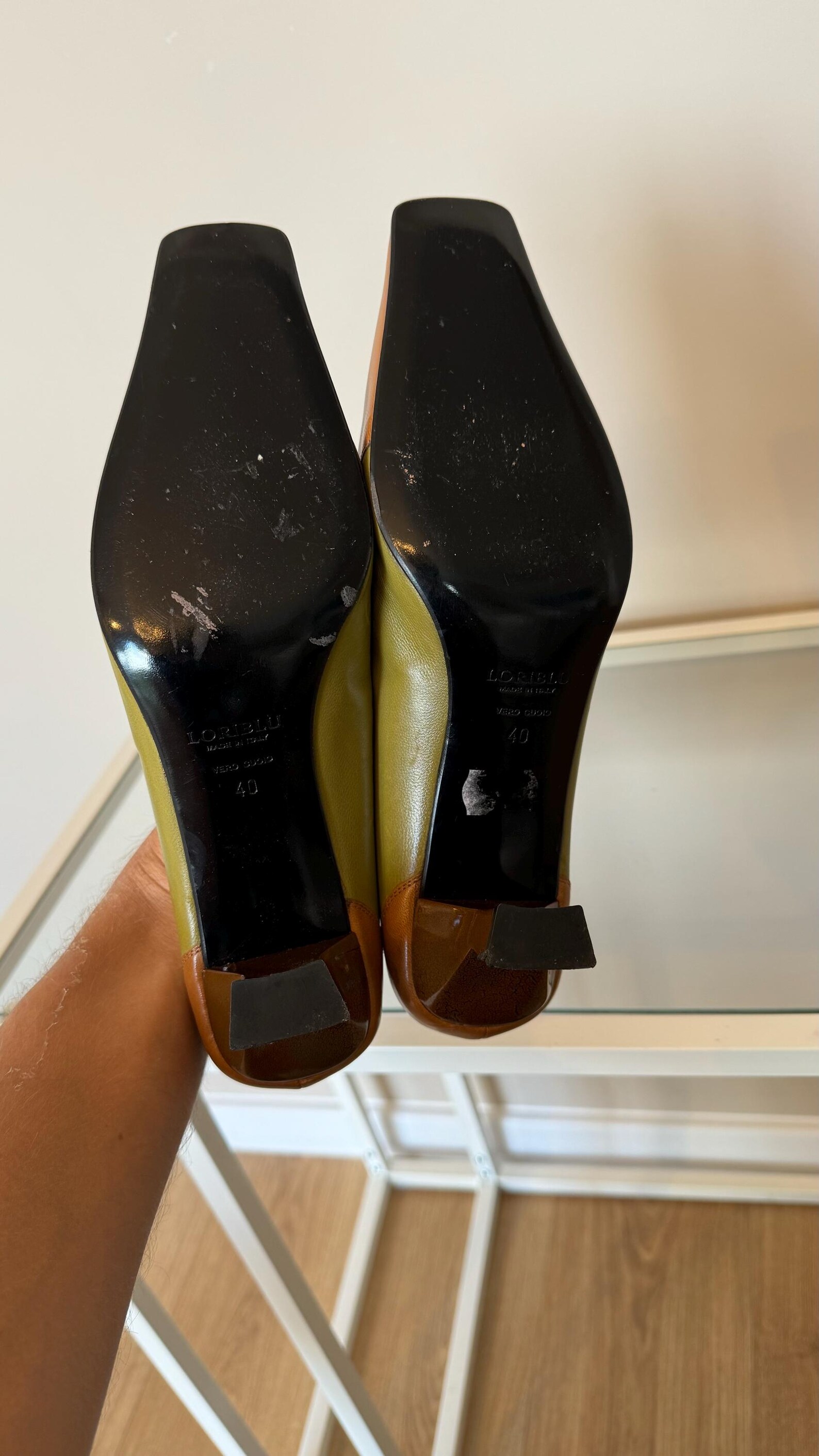 Loriblu Leather Heels Luxury Vintage Avant Garde Shoes Made in Italy ...