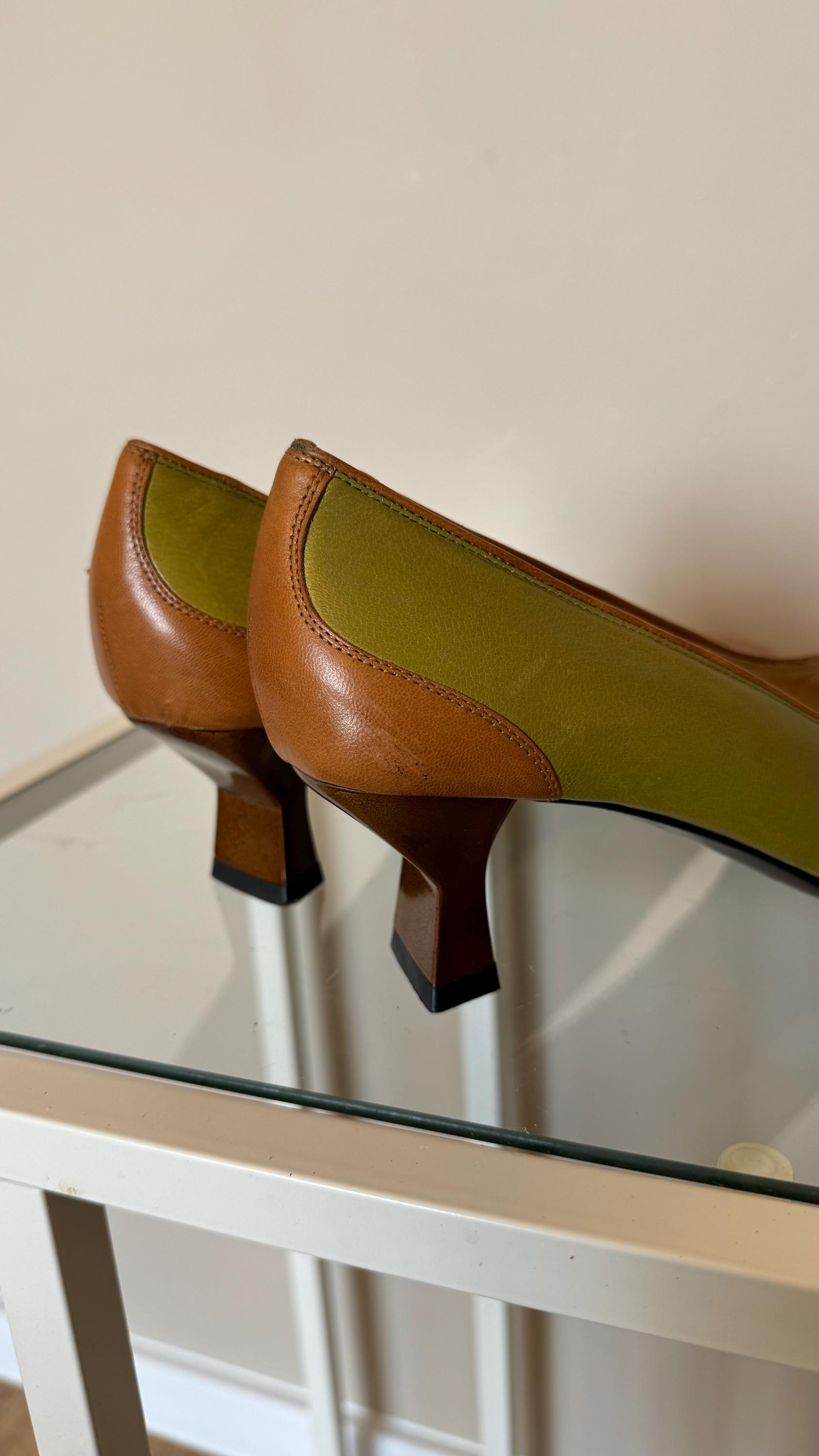 Loriblu Leather Heels Luxury Vintage Avant Garde Shoes Made in Italy ...