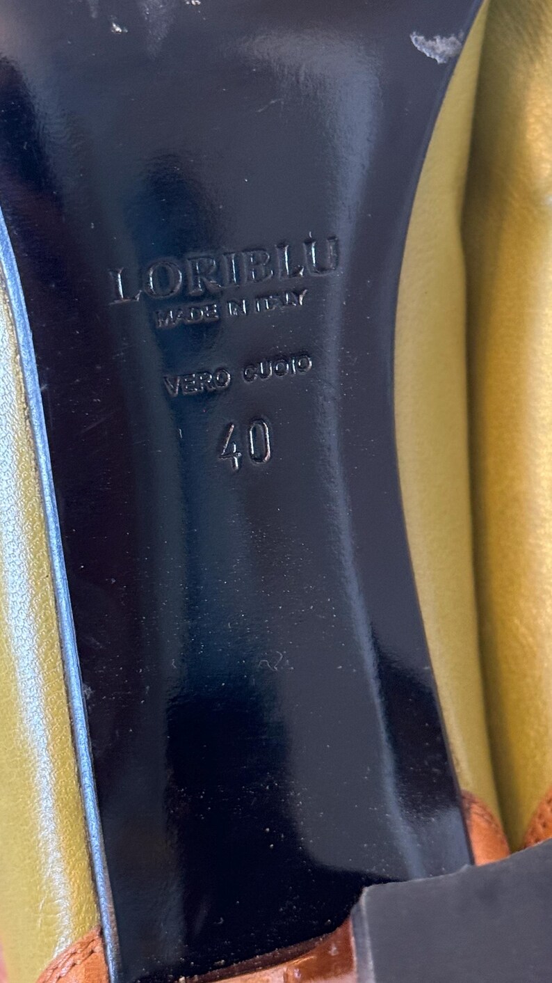 Loriblu Leather Heels Luxury Vintage Avant Garde Shoes Made in Italy ...