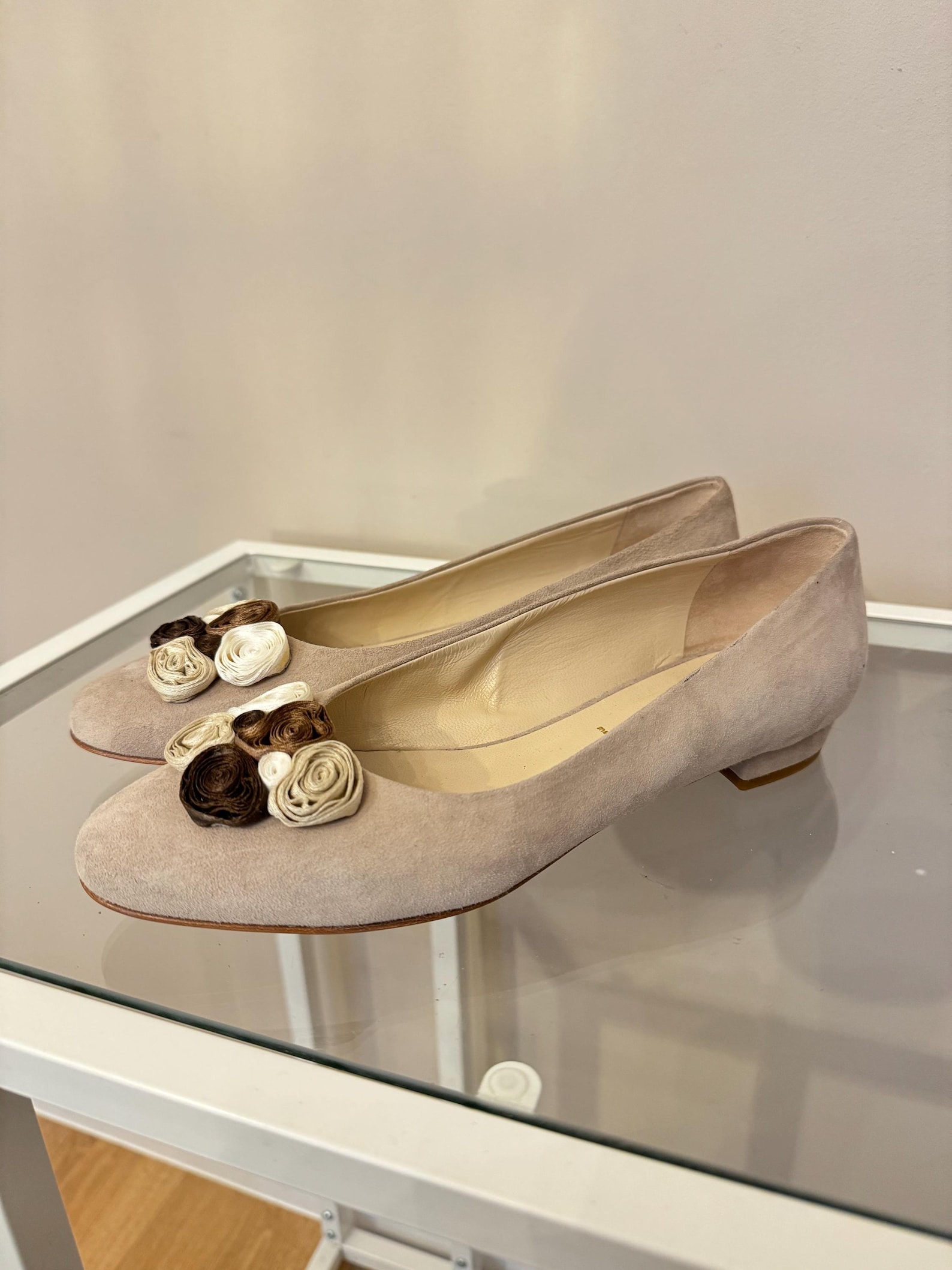 Lorbac Made in Italy Beige Suede Leather Shoes Flats Heels - Etsy