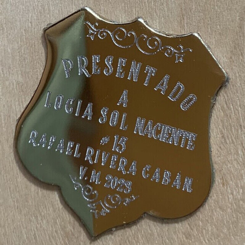 Personalised Deep Engraved Gold Shield Plate Adhesive Trophy, Any Icon ...
