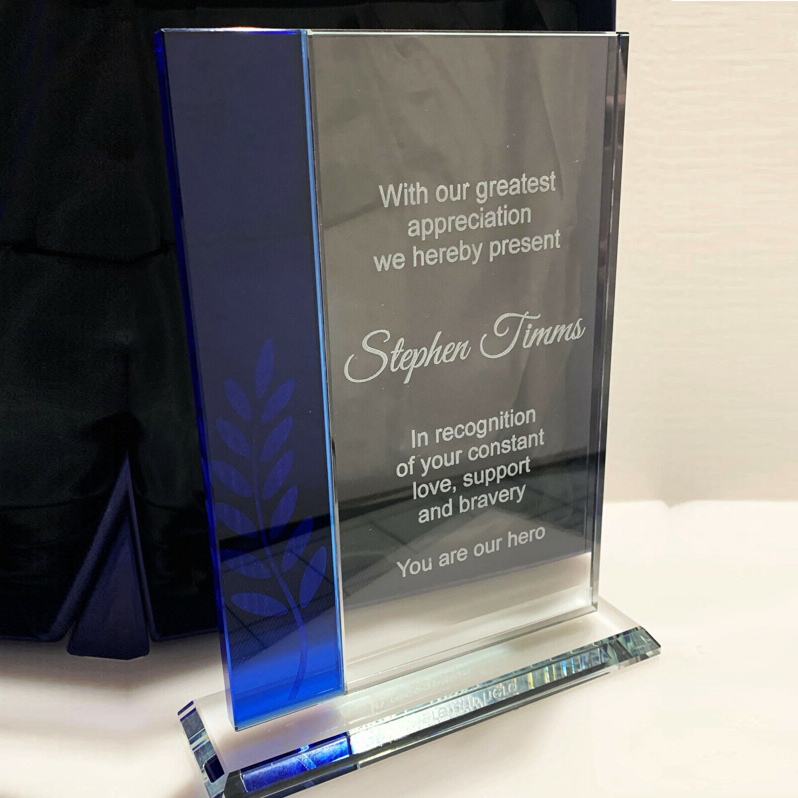 Corporate Vision Glass Achievement Award Trophy Engraved - Etsy