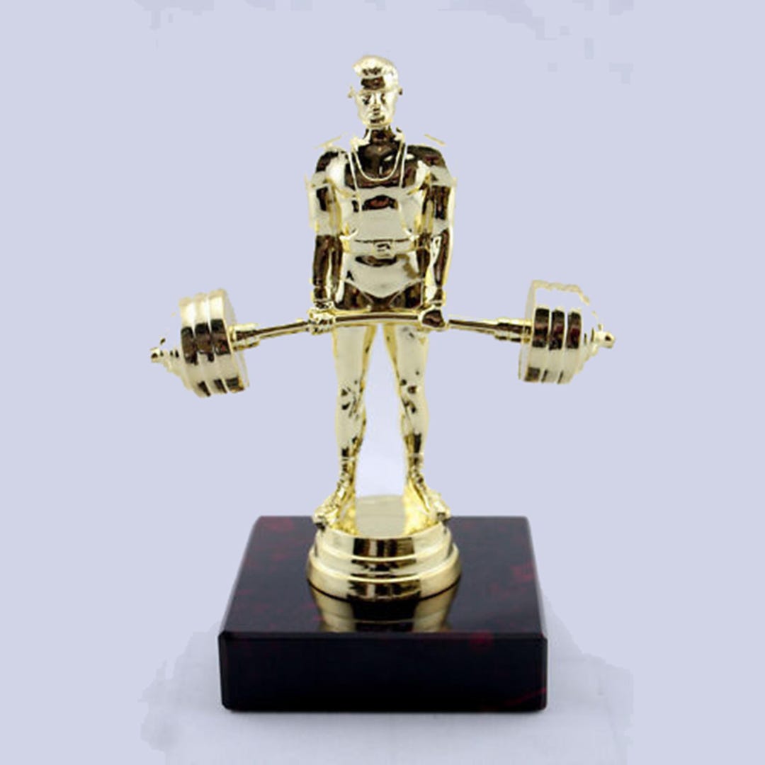 Weight Lifting Trophy Free Engraving - Etsy
