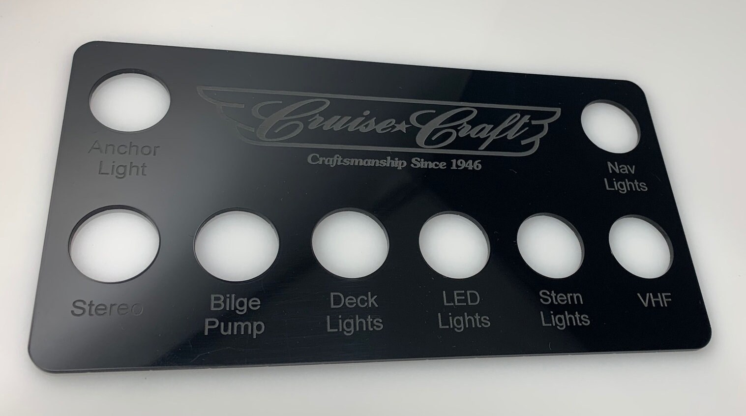 Custom Engraved Switch Dash Panel/ Boat/ Plane/ Car/ Equipment Black ...