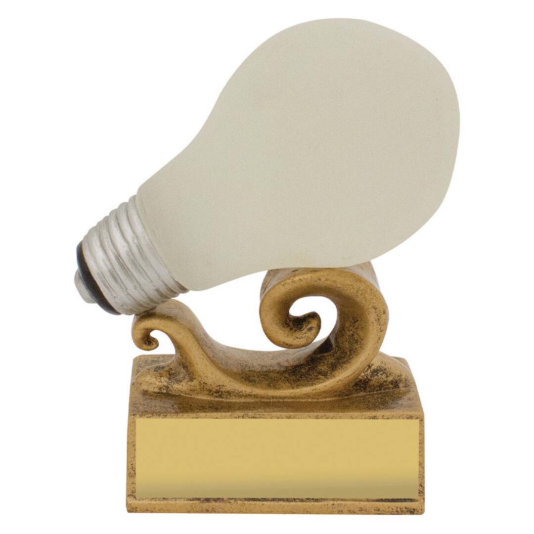Bright Idea Light Bulb Trophy Character Free Engraving Personalised ...