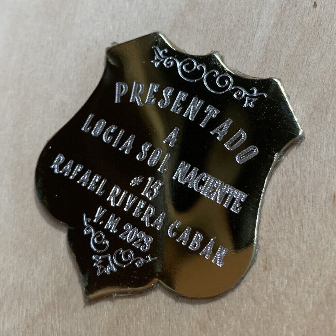Personalised Deep Engraved Gold Shield Plate Adhesive Trophy, Any Icon ...