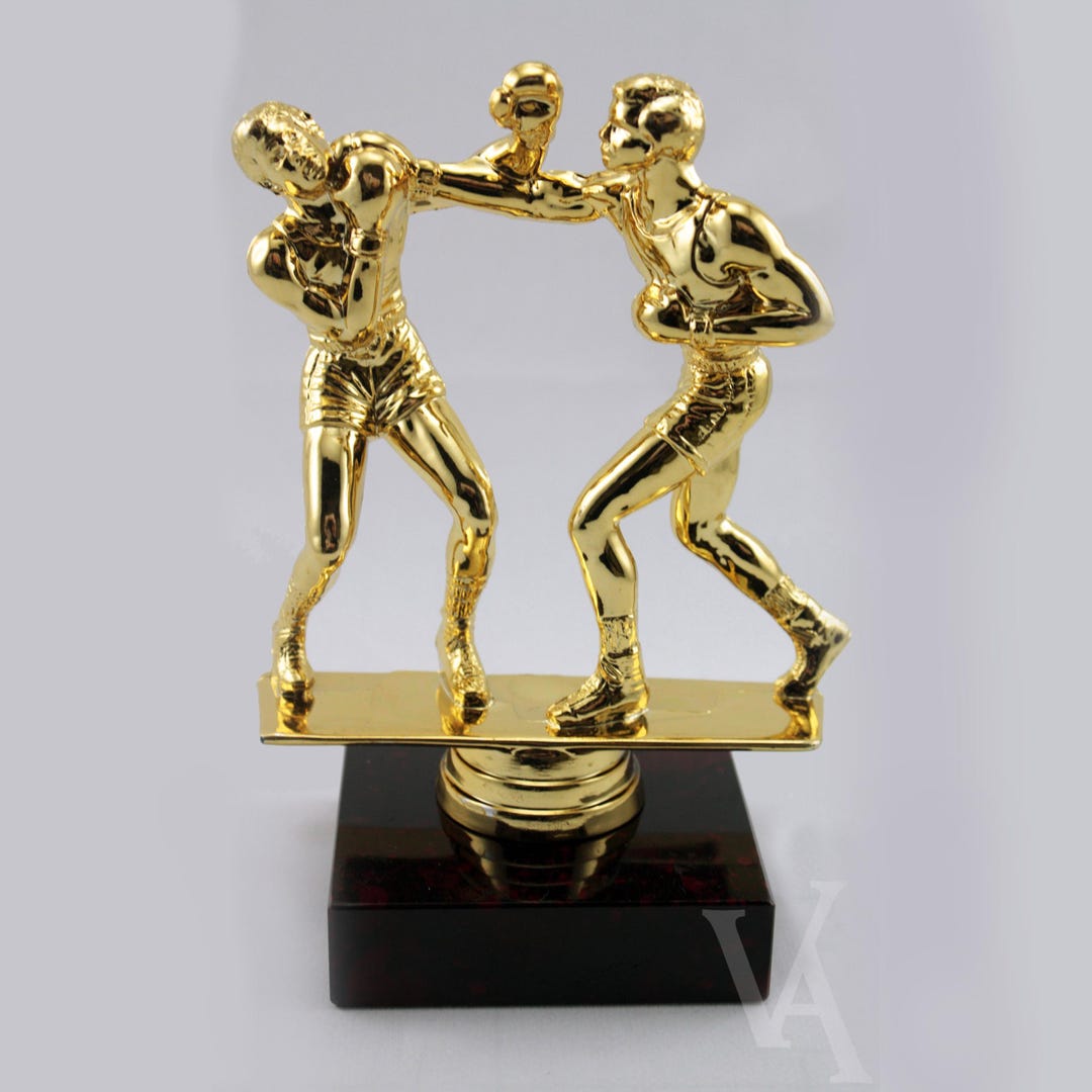 Boxing Fighters Award Trophy Award Free Engraving - Etsy