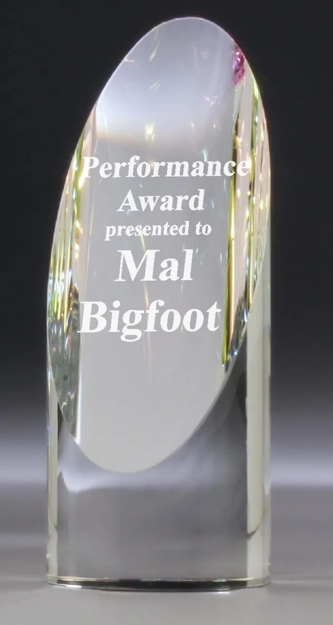 Corporate Business Award Trophy Reflective Sphere Crystal Laser ...