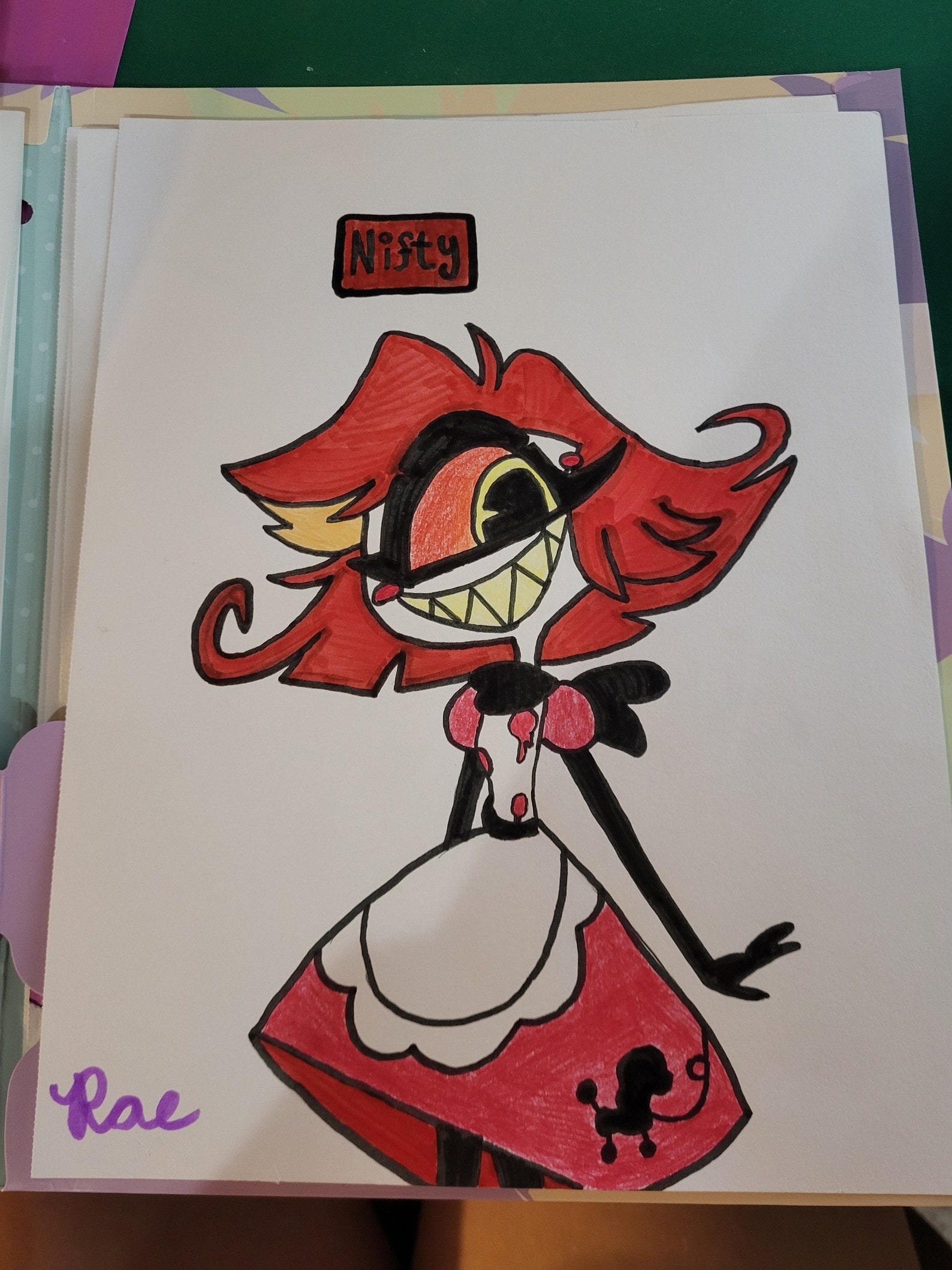 Nifty Hazbin Hotel Colored Pencil/market Drawing - Etsy