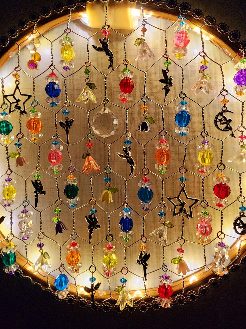 Light up Fairy Suncatcher 11in Frame - Etsy