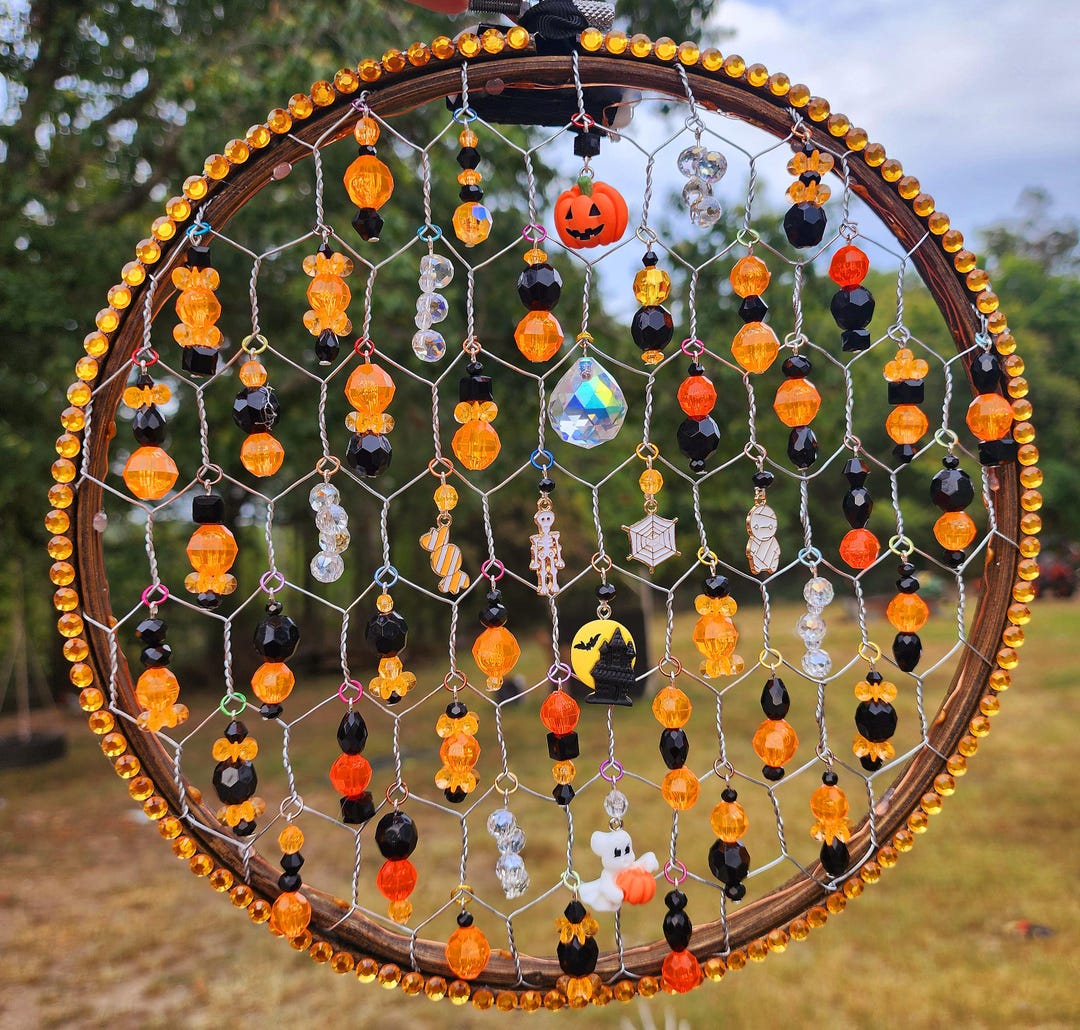 Light up Halloween Suncatcher 12.5 Frame - Etsy