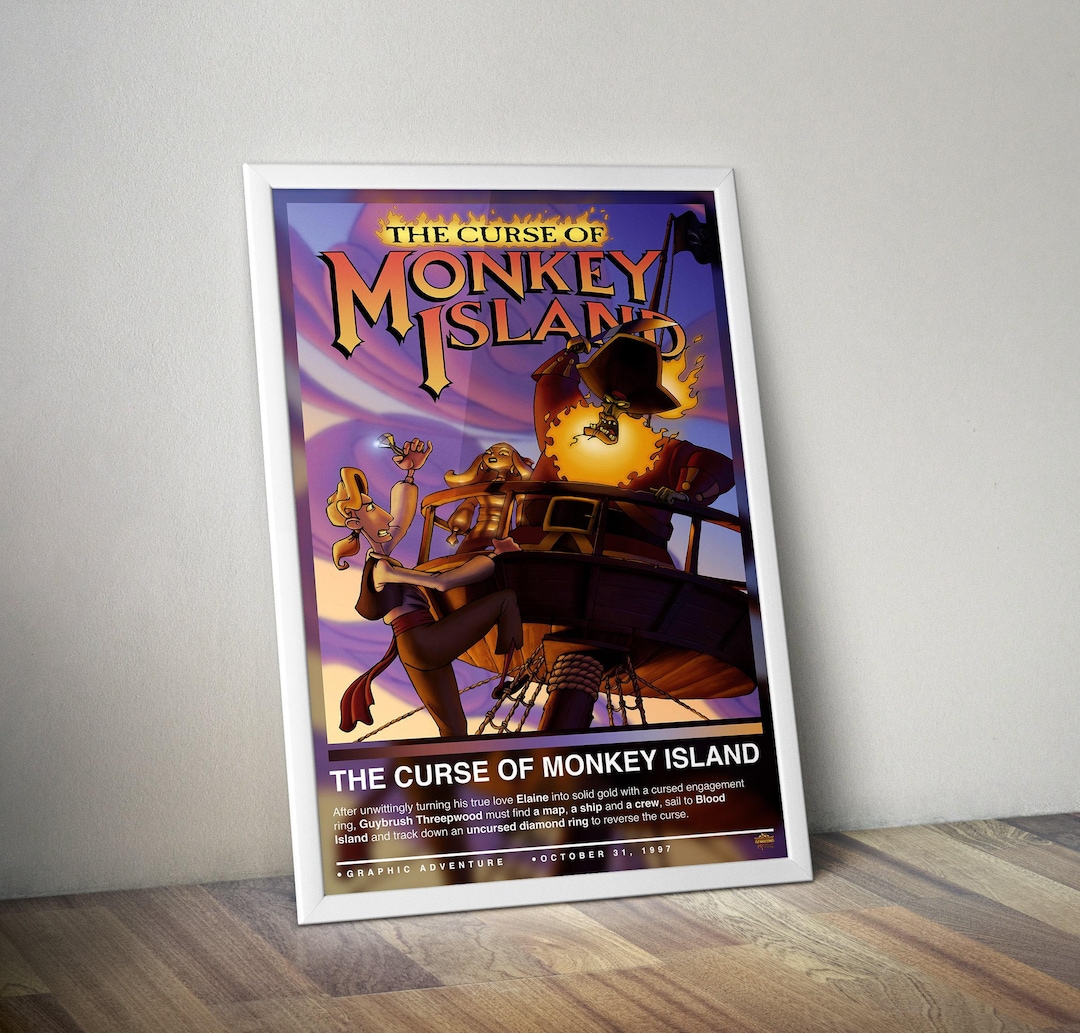 The Curse of Monkey Island Poster Gaming Poster 4 Colors Gaming Decor ...