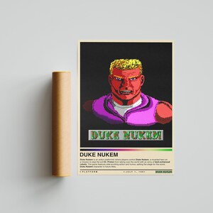 Duke Nukem Poster Print Duke Nukem Cover Gaming Poster 4 Colors Gaming ...