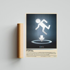 Portal Poster Print Gaming Cover Gaming Poster 4 Colors Gaming Decor ...