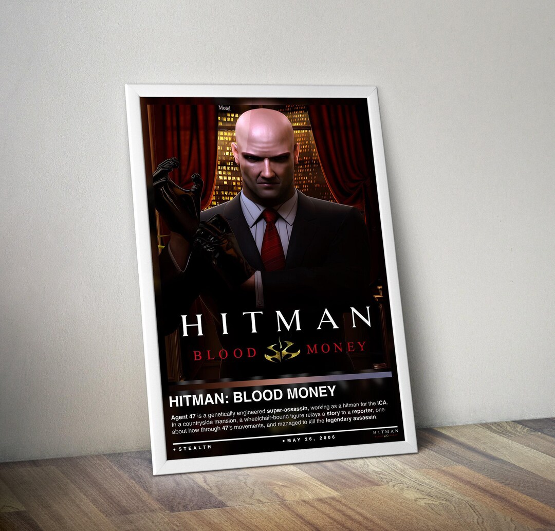 Hitman Blood Money Poster Print Hitman Cover Gaming Poster 4 Colors ...