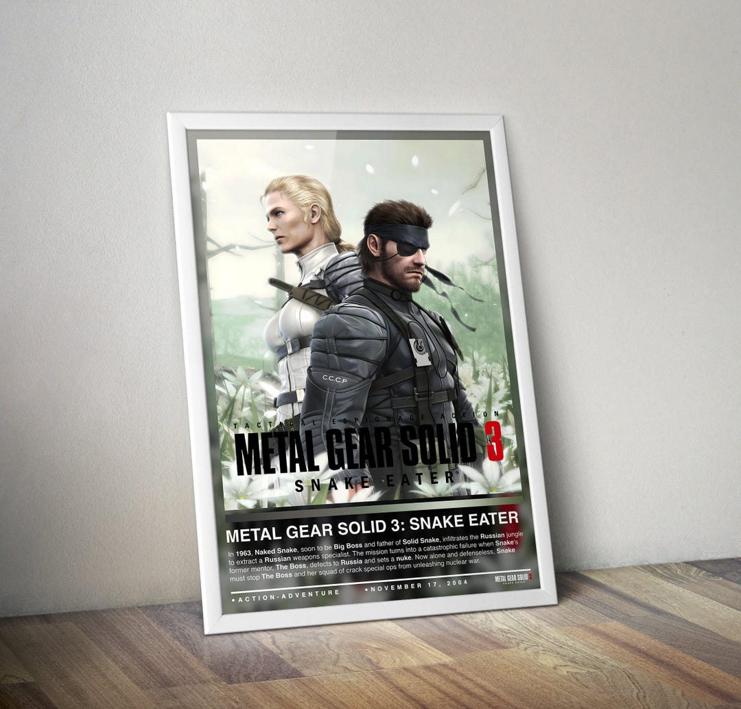 Metal Gear Solid 3 Snake Eater Poster Gaming Poster 4 Colors Gaming ...