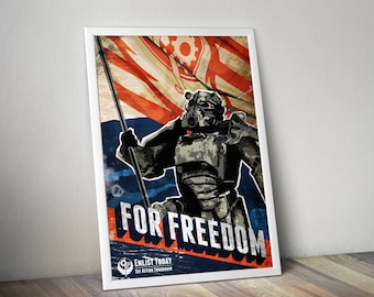 Fallout Brotherhood of Steel Inspired Propaganda Graphic Poster - Etsy
