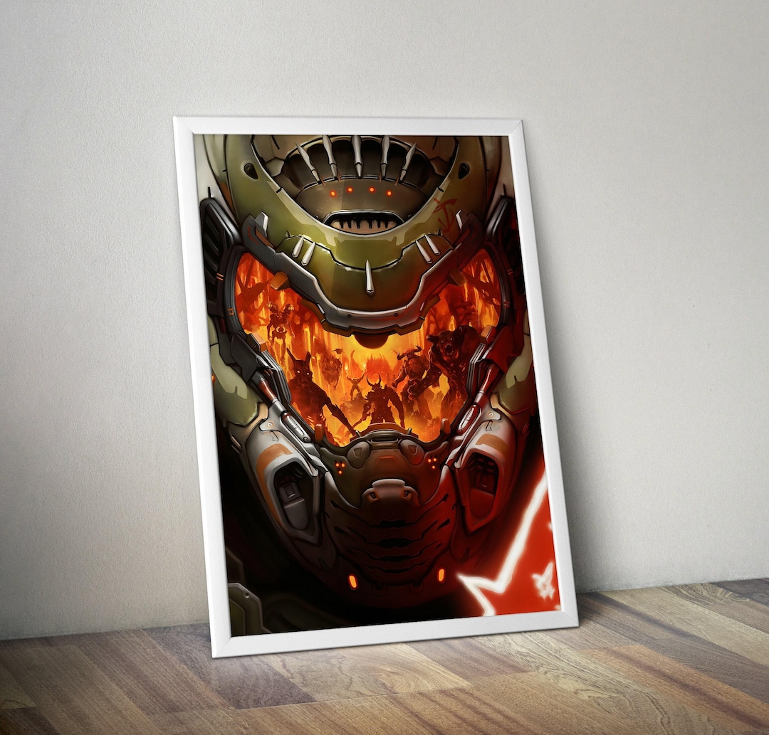 Doom Eternal Poster Doom Prints Doomguy Poster Video Game Posters ...