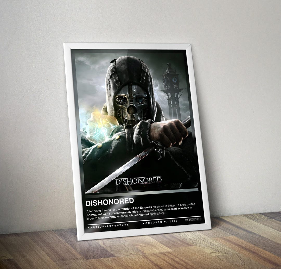Dishonored Poster Print Dishonored Cover Gaming Poster 4 Colors Gaming ...