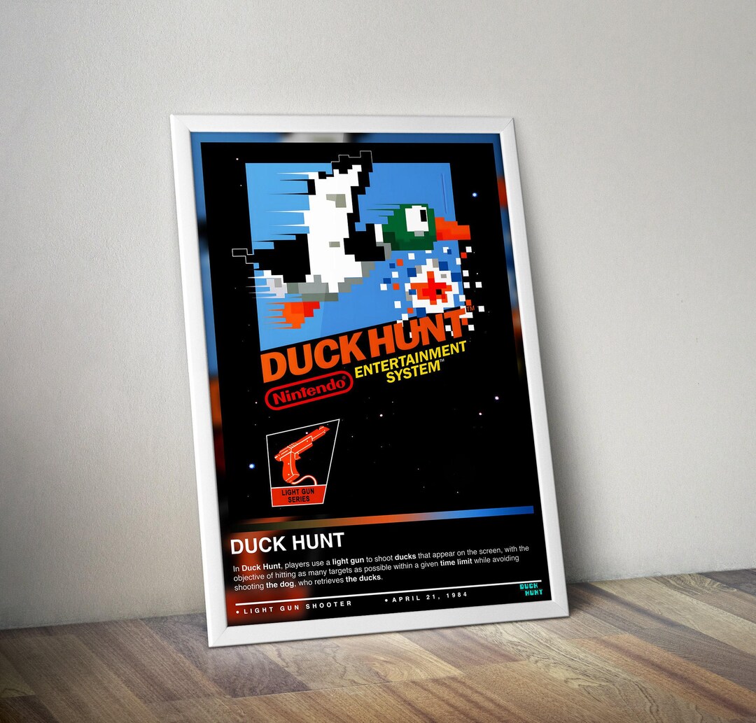 Duck Hunt Poster Print Duck Hunt Cover Gaming Poster 4 Colors Gaming ...